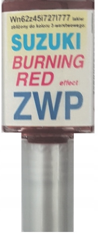 SUZUKI ZWP BURNING RED LAKIER SAMOCHODOWY ZAPRAWKA DO RYS 10 ML ...