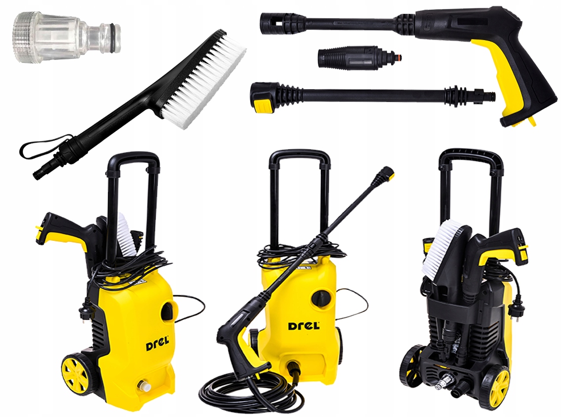 MYJKA CIŚNIENIOWA 110 BAR 1400 W DREL ZESTAW (CON-EPW-1400) • Cena ...