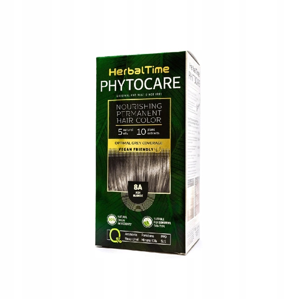 Herbal Time Phytocare trwały kolor Vegan 8A popielata blondynka 130 ml (3800010560092) • Cena ...