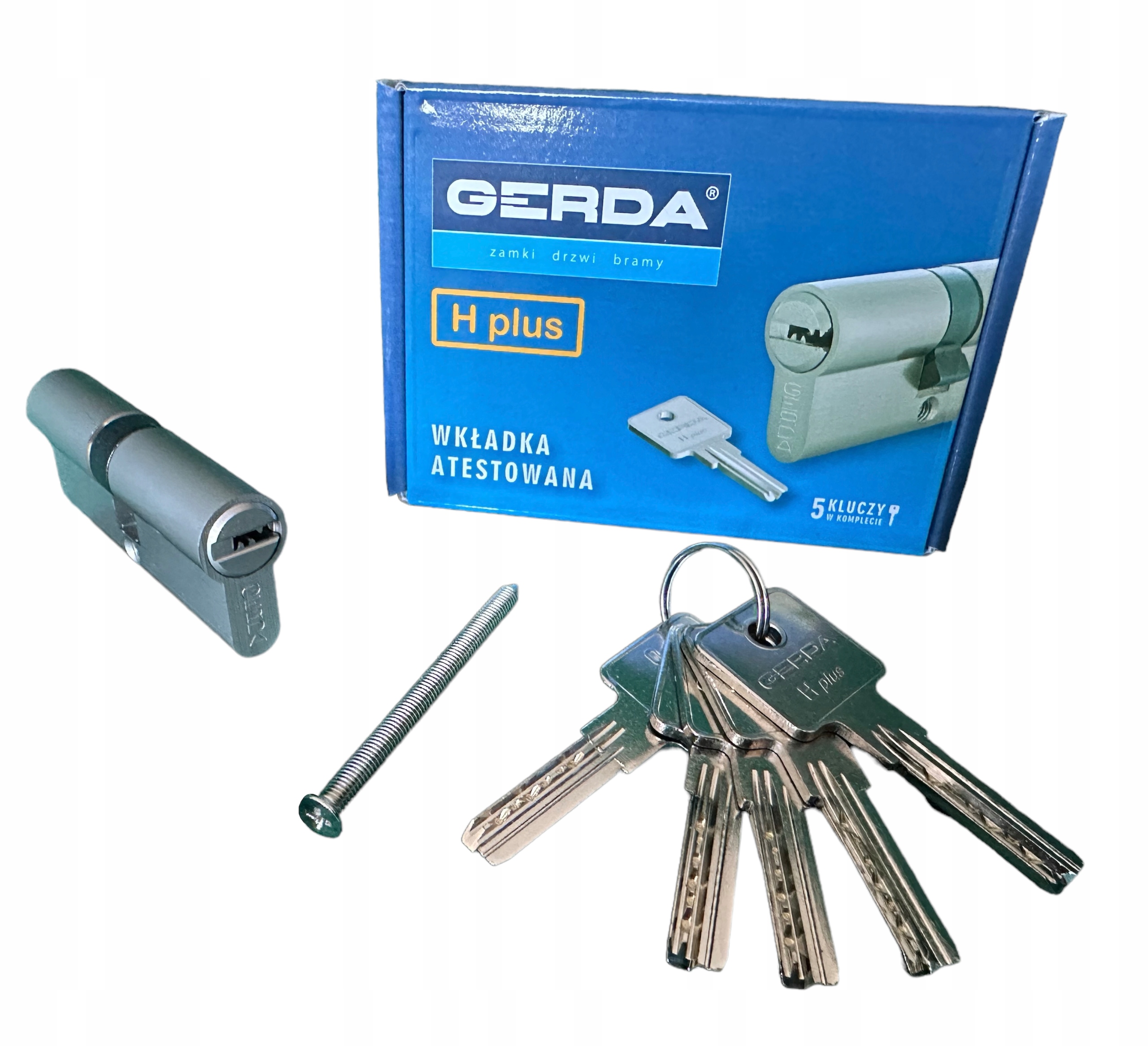 WKŁADKA GERDA 30/45 NIKIEL zamka 5 kluczy H plus • Cena, Opinie • Zamki 13355271170 • Allegro