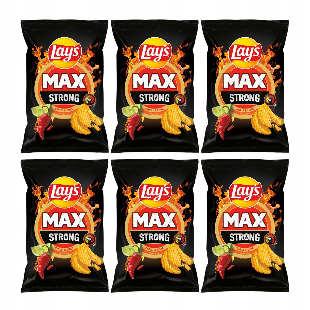 Lay's Max Strong Lays ostre chilli i limonka 6x 120 g 15304324434 ... Lay's Max Strong Lays ostre chilli i limonka 6x 120 g 15304324434 ...