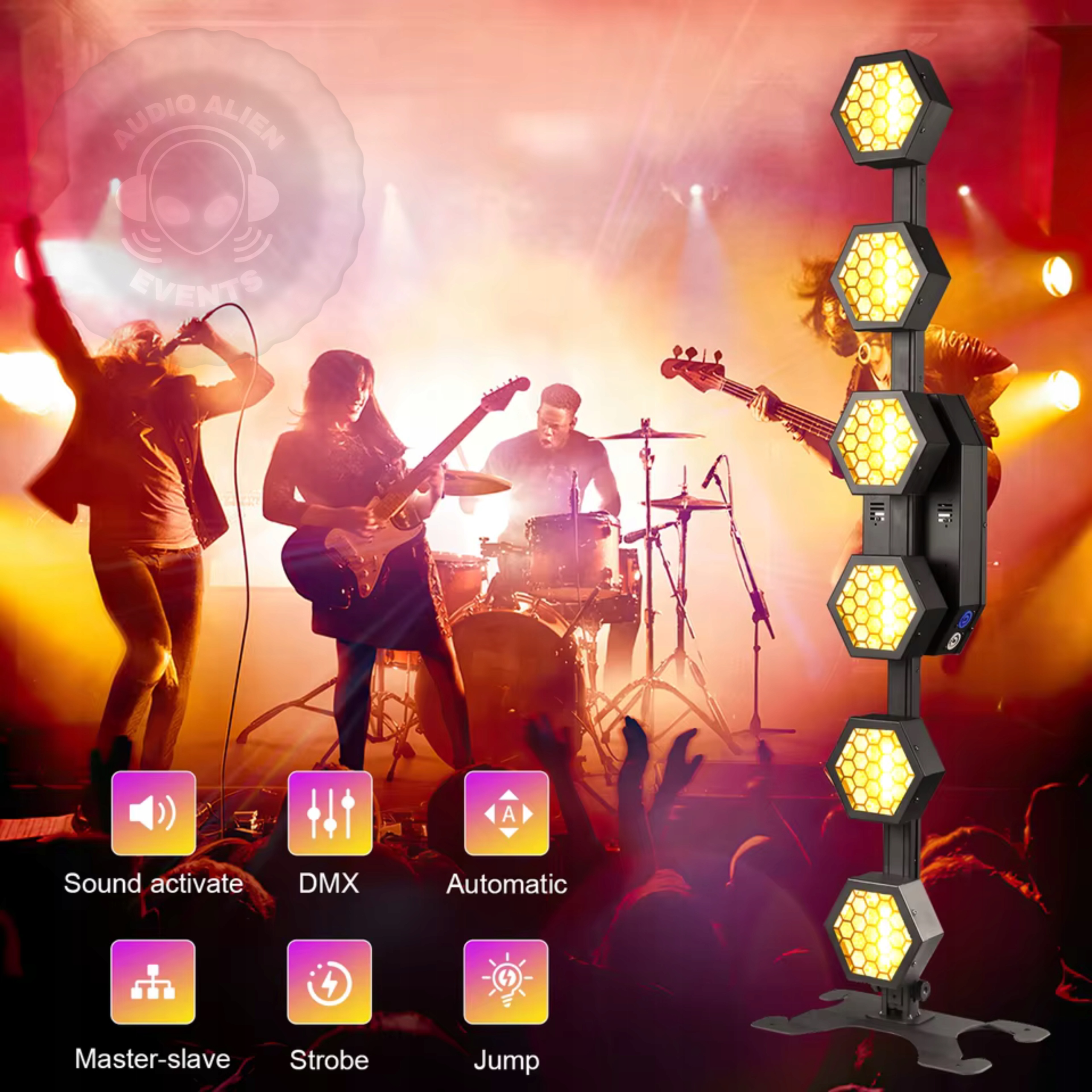 Sceniczna Lampa Retro DJ DMX 6 Świateł - Sklep, Opinie, Cena w Allegro