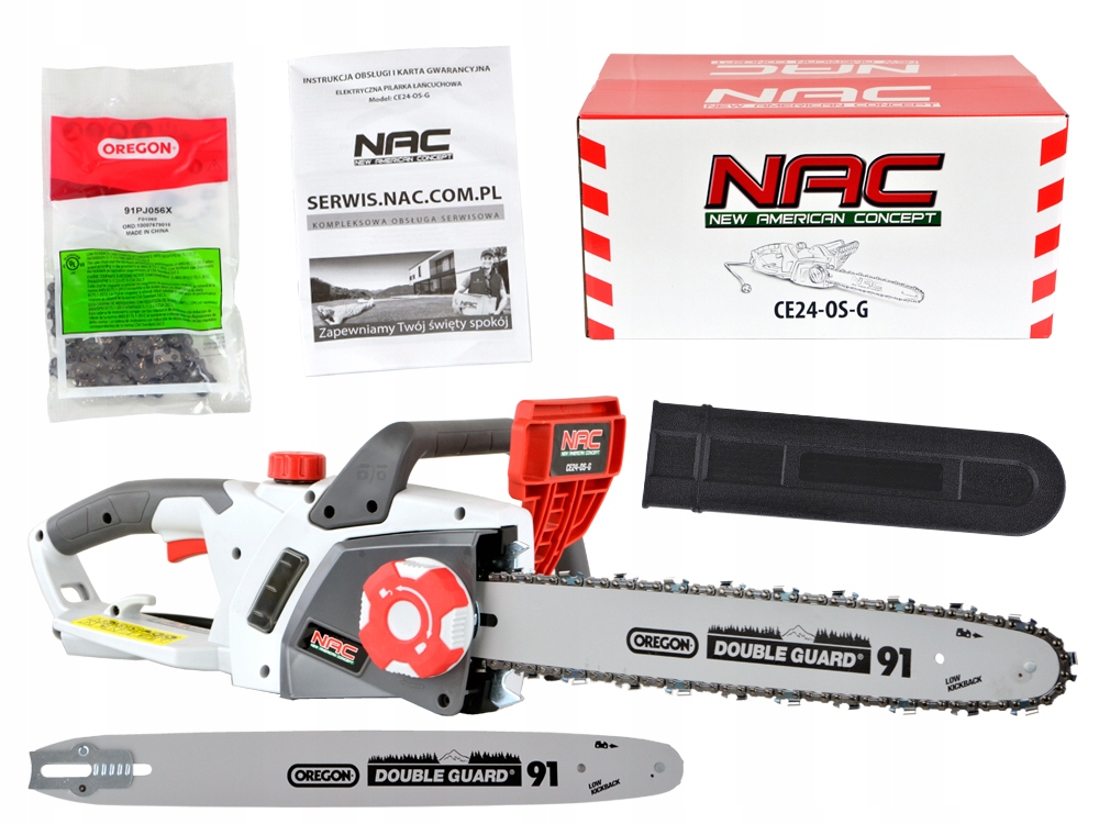 PIŁA ELEKTRYCZNA NAC CE24-OS-G 2400 W PROW. 40 CM OSPRZĘT OREGON SYSTEM ...