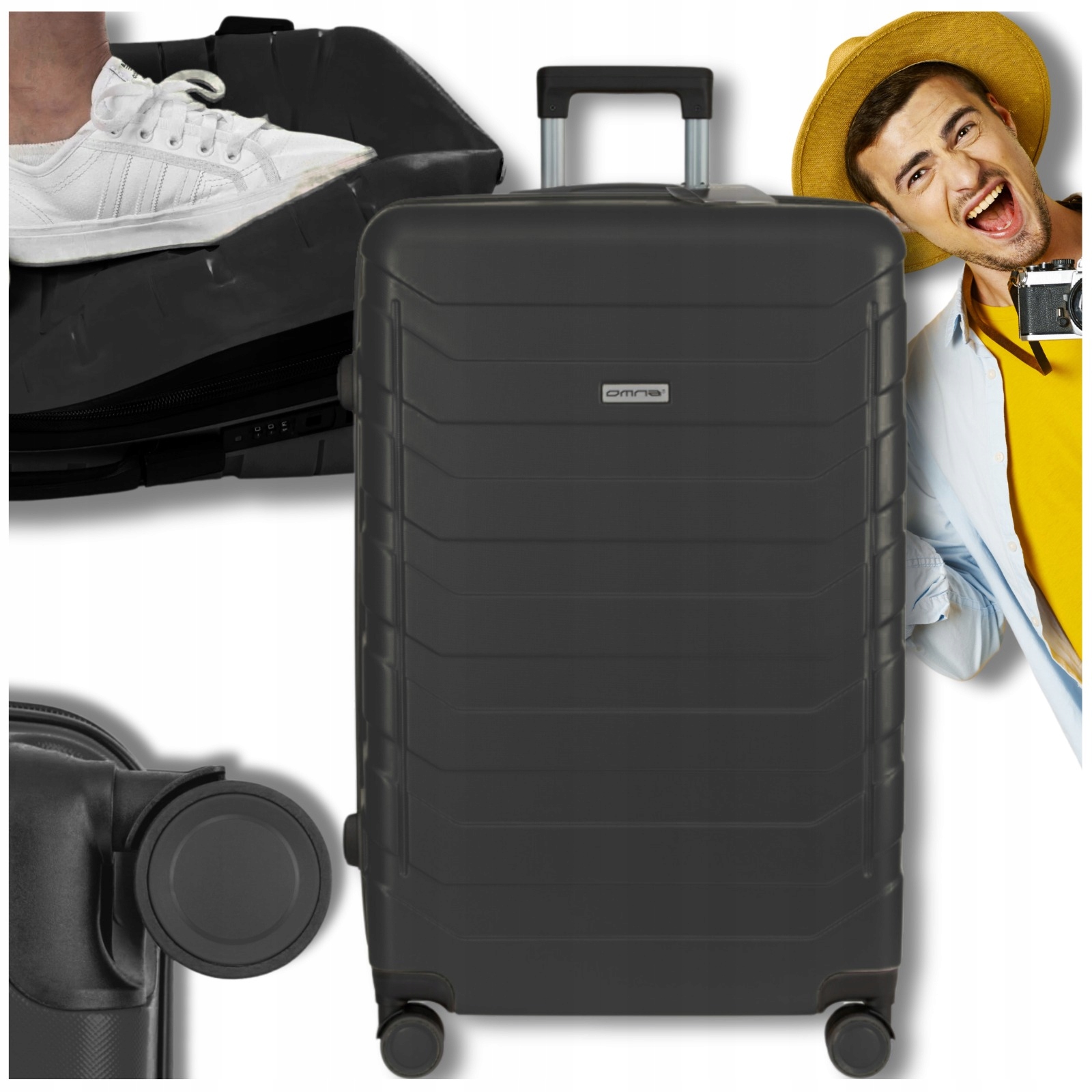 Omna Kufor tvrdý veľký ABS ARIZONA 94L ČIERNY 94 l - Allegro