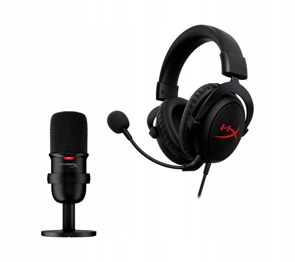 Słuchawki wokółuszne HyperX Cloud Core + SoloCast • Cena, Opinie - Allegro