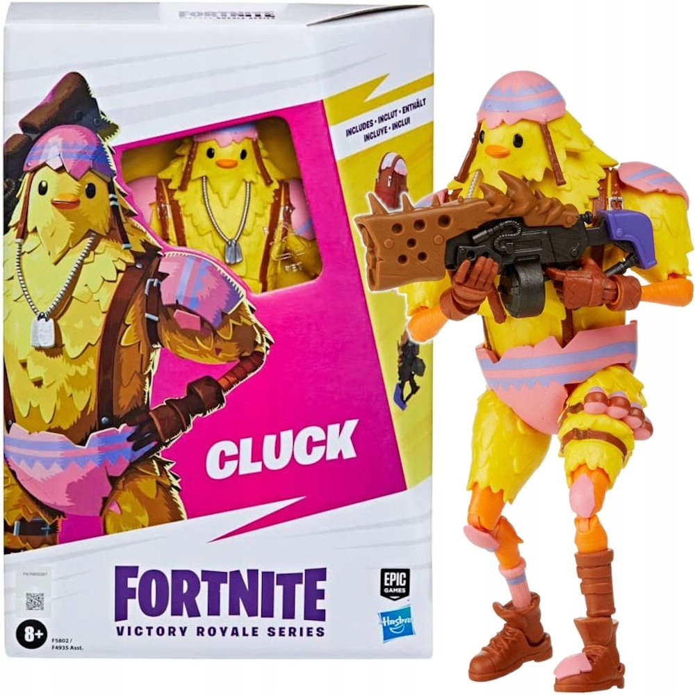 FORTNITE VICTORY ROYALE SERIES HASBRO ORYGINALNA RUCHOMA FIGURKA CLUCK ...