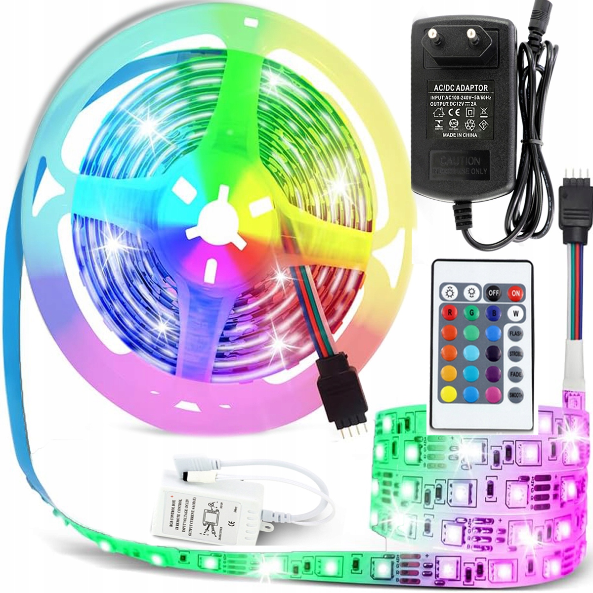 Taśma LED RGB 3 m USB z pilotem FORTRADE IP65 (5906214800663) • Cena ...