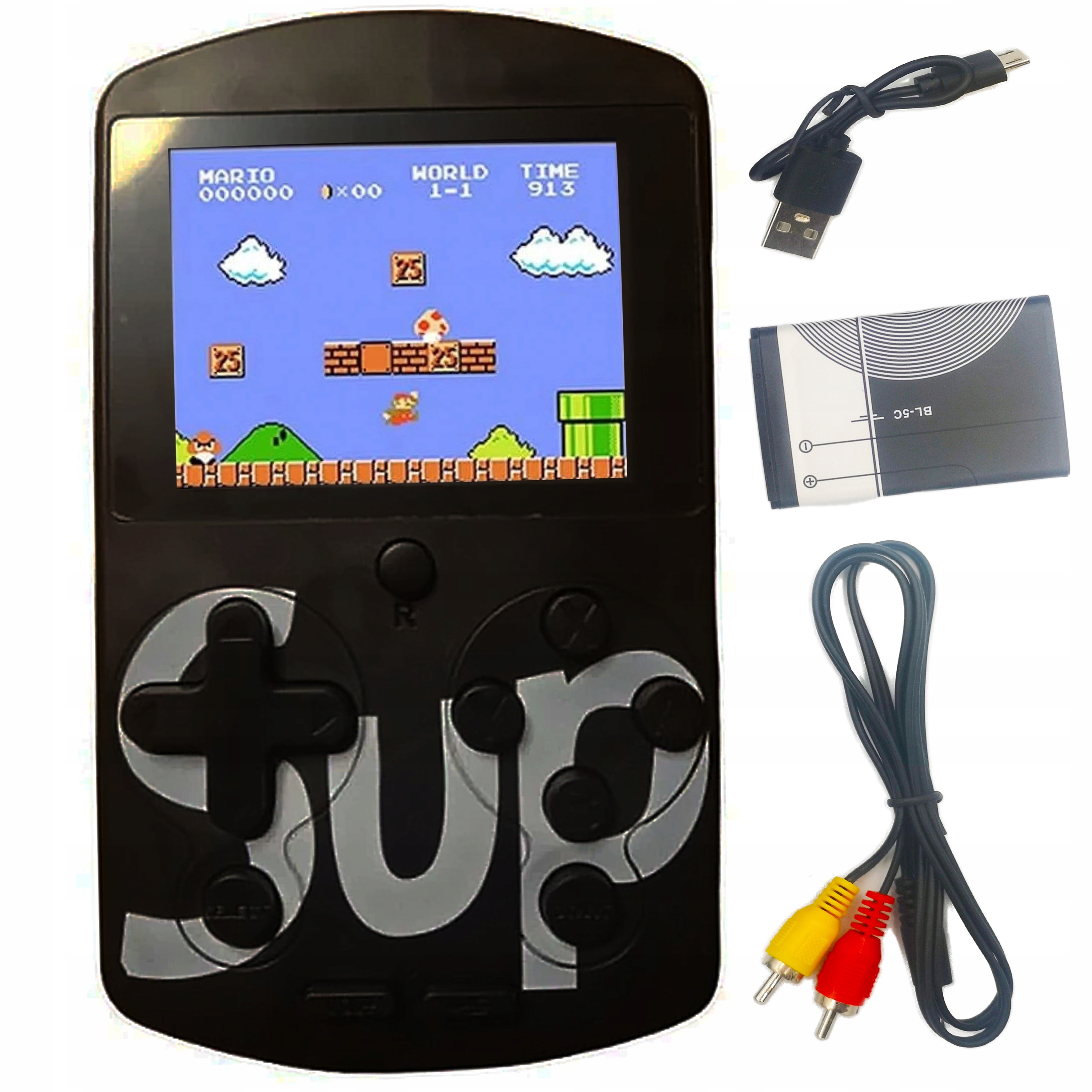 MINI KONSOLA PRZENOŚNA GAME BOY MARIO ANGRY TETRIS GIERKA ELEKTRONICZNA ...