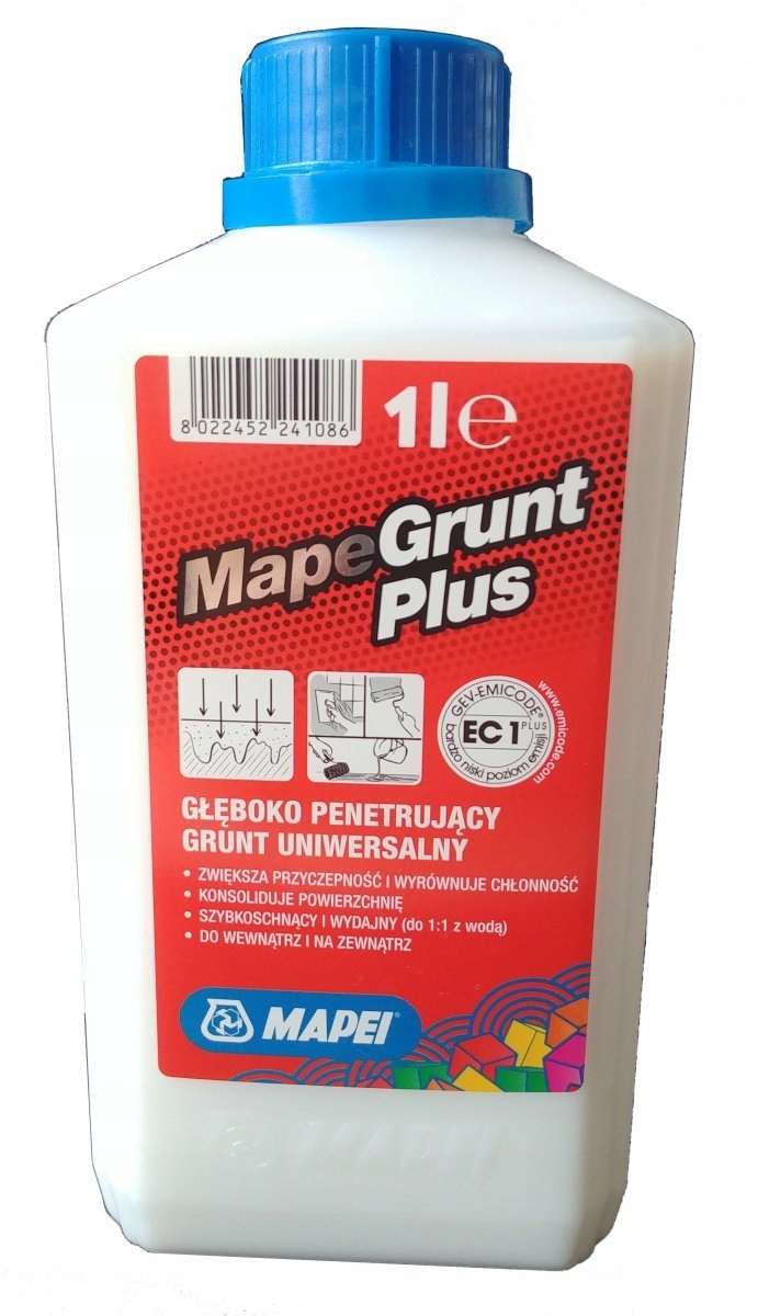 GRUNT UNIWERSALNY MAPEI MAPEGRUNT PLUS 1L (8022452241086) • Cena ... GRUNT UNIWERSALNY MAPEI MAPEGRUNT PLUS 1L (8022452241086) • Cena ...