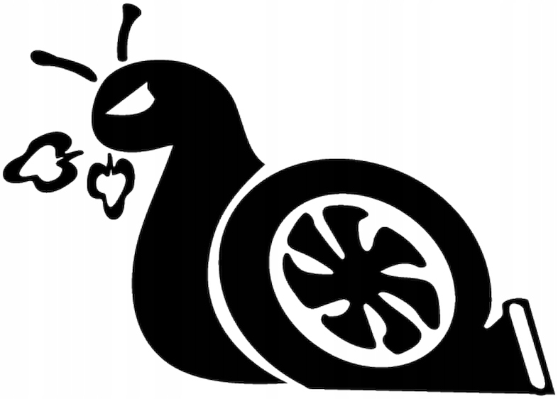 NÁLEPKA TURBO SLIMÁK turbína na auto za 7.04EUR - Allegro