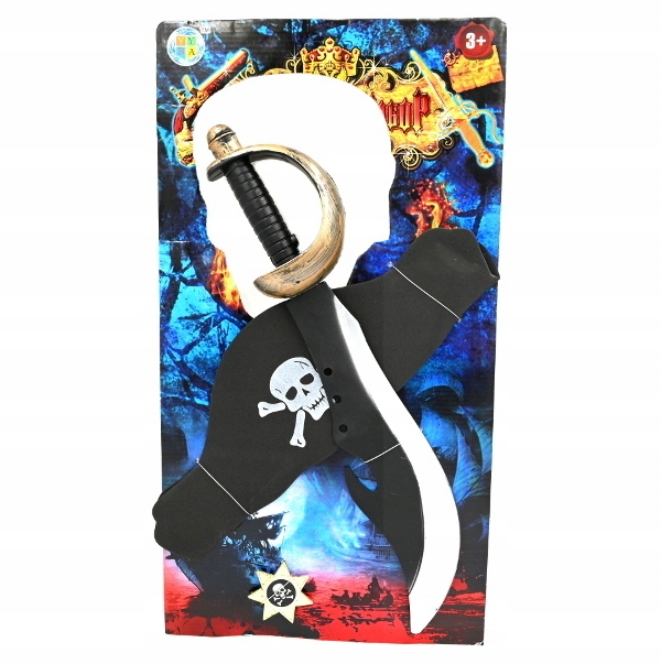 ZESTAW PIRACKI STRÓJ PIRATA CZAPKA SZABLA (5900733363944) • Cena ...