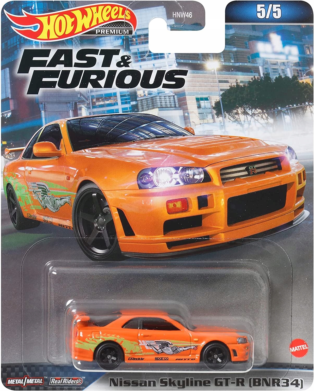 HOT WHEELS NISSAN SKYLINE GT-R BNR34 FAST & FURIOUS 5/5 USZK. OP ...