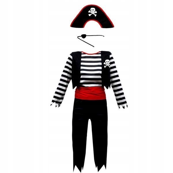 STRÓJ MAŁY PIRAT MAŁEGO PIRATA W PASKI PIRACI 140 14719133677 - Allegro.pl