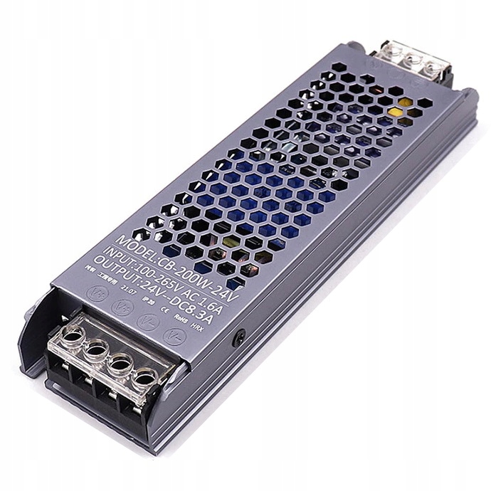 ZASILACZ LED 24V 200W 8,3A FLAT PROFESJONALNY (5904384614899) • Cena ...