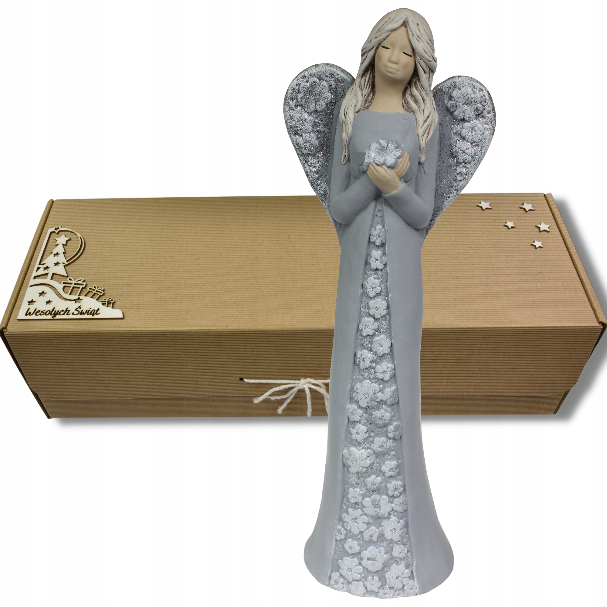 Duży Anioł Aniołek Figurka Prezent Ozdoba • Cena, Opinie • Figurki i ...