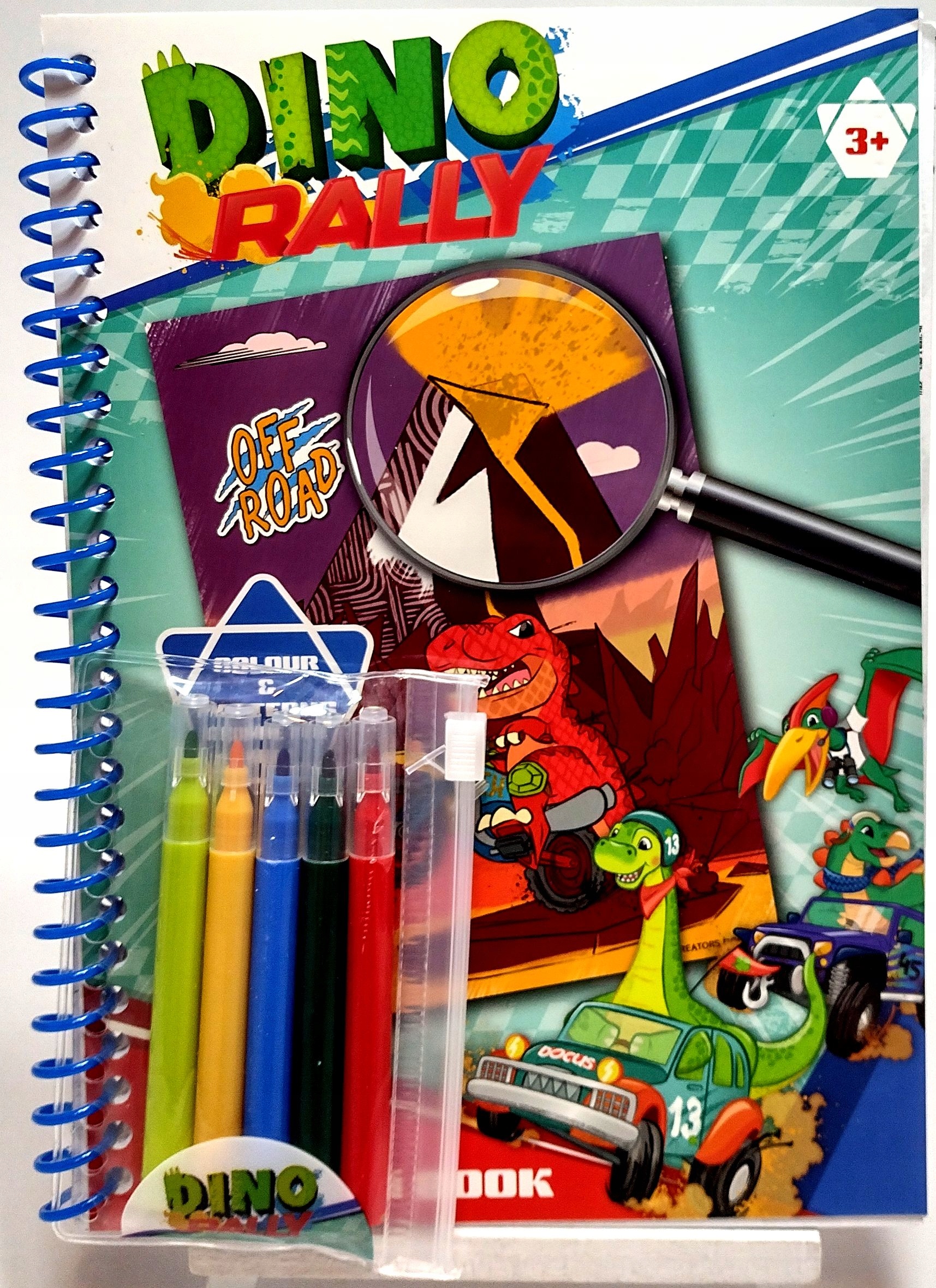 Magiczna kolorowanka Dino Rally + mazaki 13225055741 - Allegro.pl