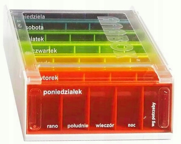 PUDEŁKO NA LEKI TABLETKI LEKARSTWA 7 DNI TYGODNIA 12550843237 - Allegro.pl