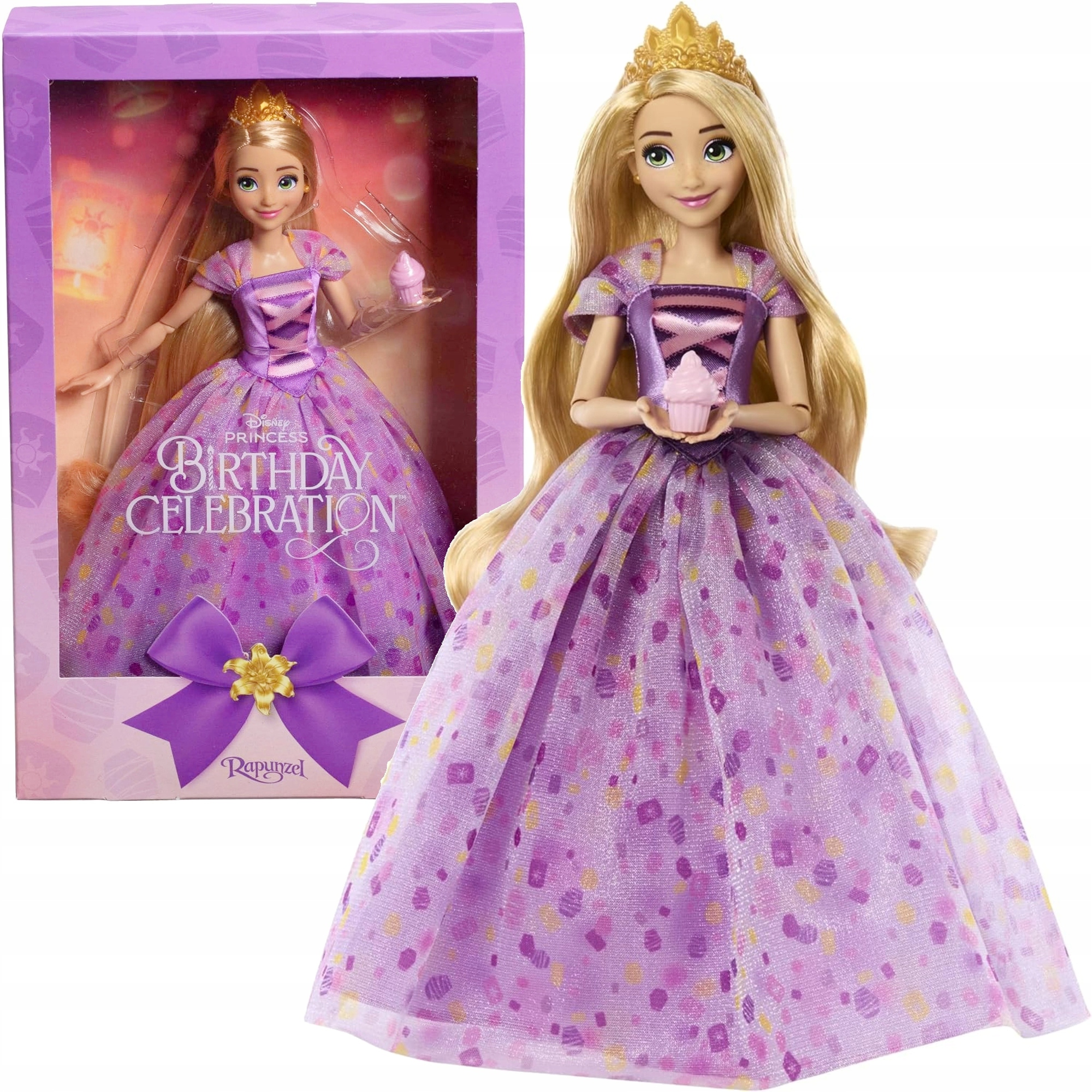 DISNEY PRINCESS ZESTAW LALKA KOLEKCJONERSKA ROSZPUNKA DELUXE URODZINOWA ...