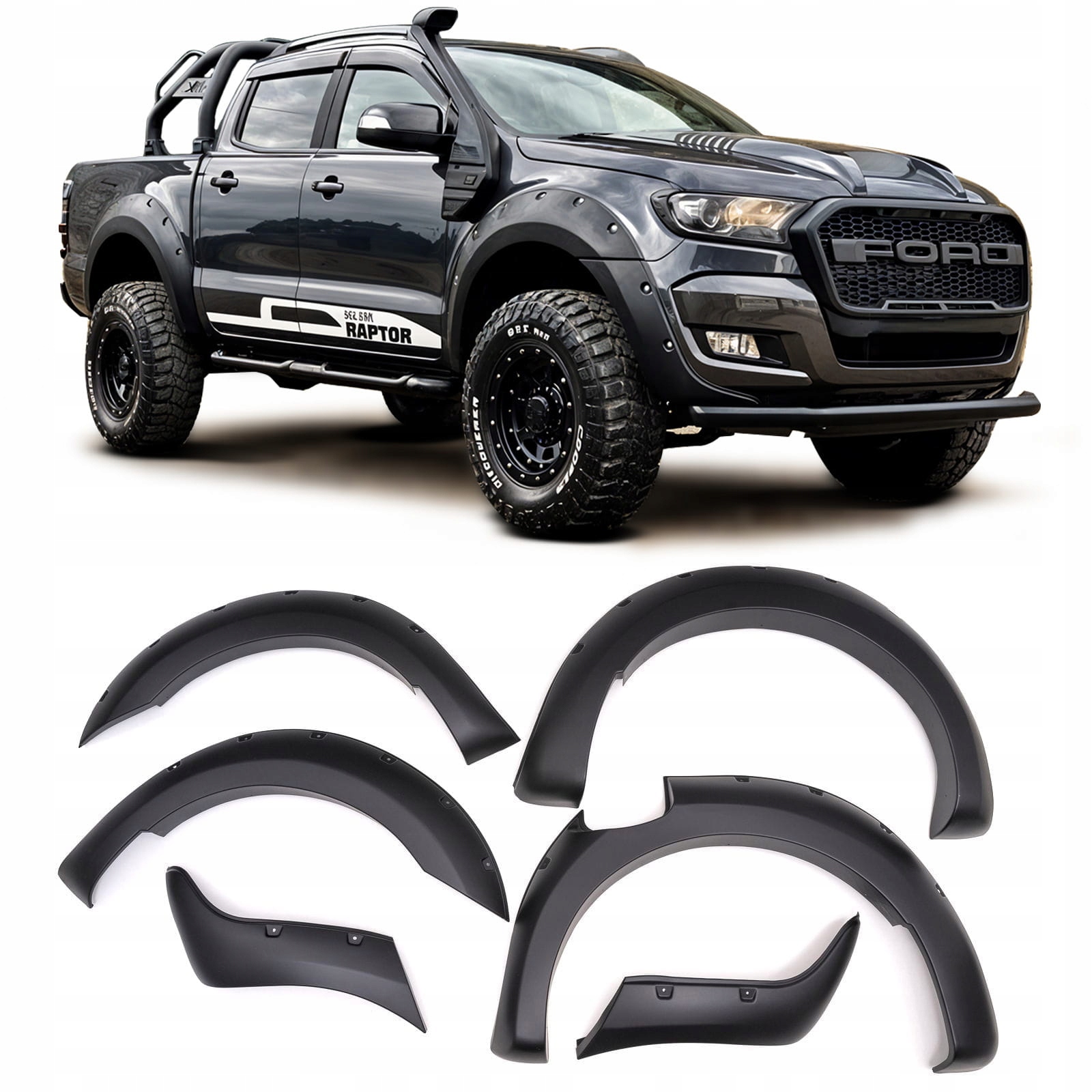 FORD RANGER T7 2016-2018 LIFT POSZERZENIA BŁOTNIKÓW 5905226047905 za ...