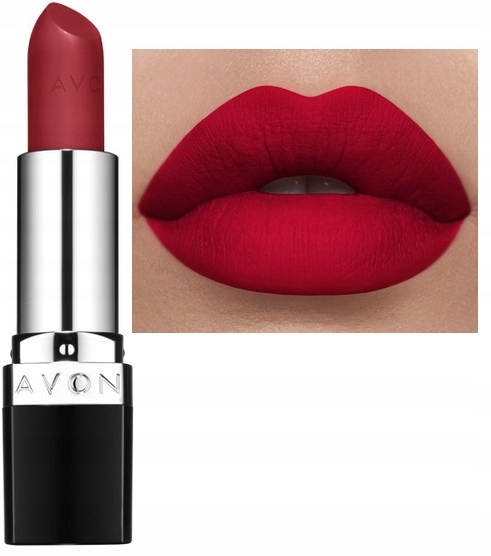 Pomadka Avon czerwony, różowy Ruby Kiss matowy w sztyfcie 3,6 ml 3,6 g ...