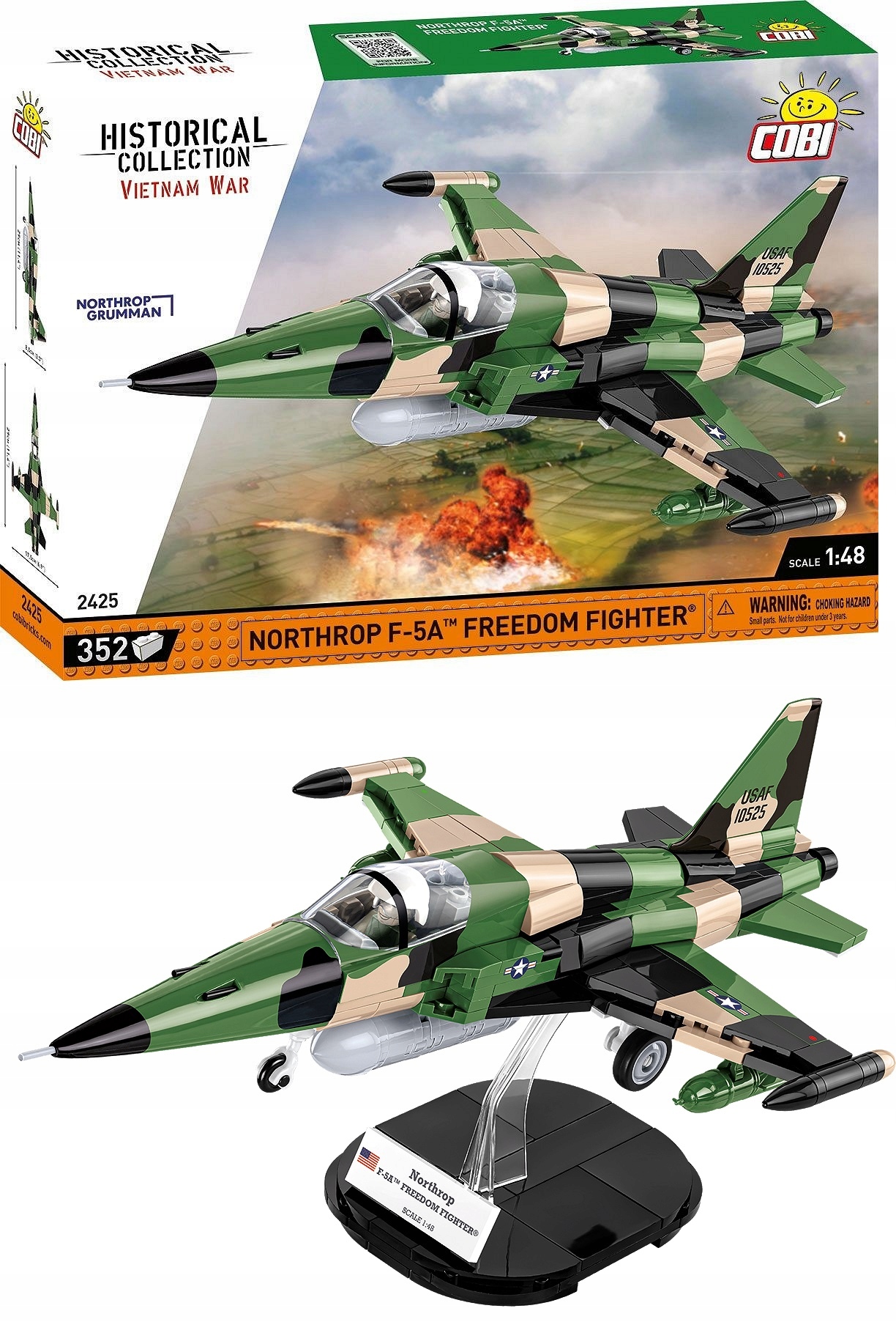 KLOCKI COBI 2425 SAMOLOT Northrop F-5A Freedom Fighter HC VIETNAM WAR ...