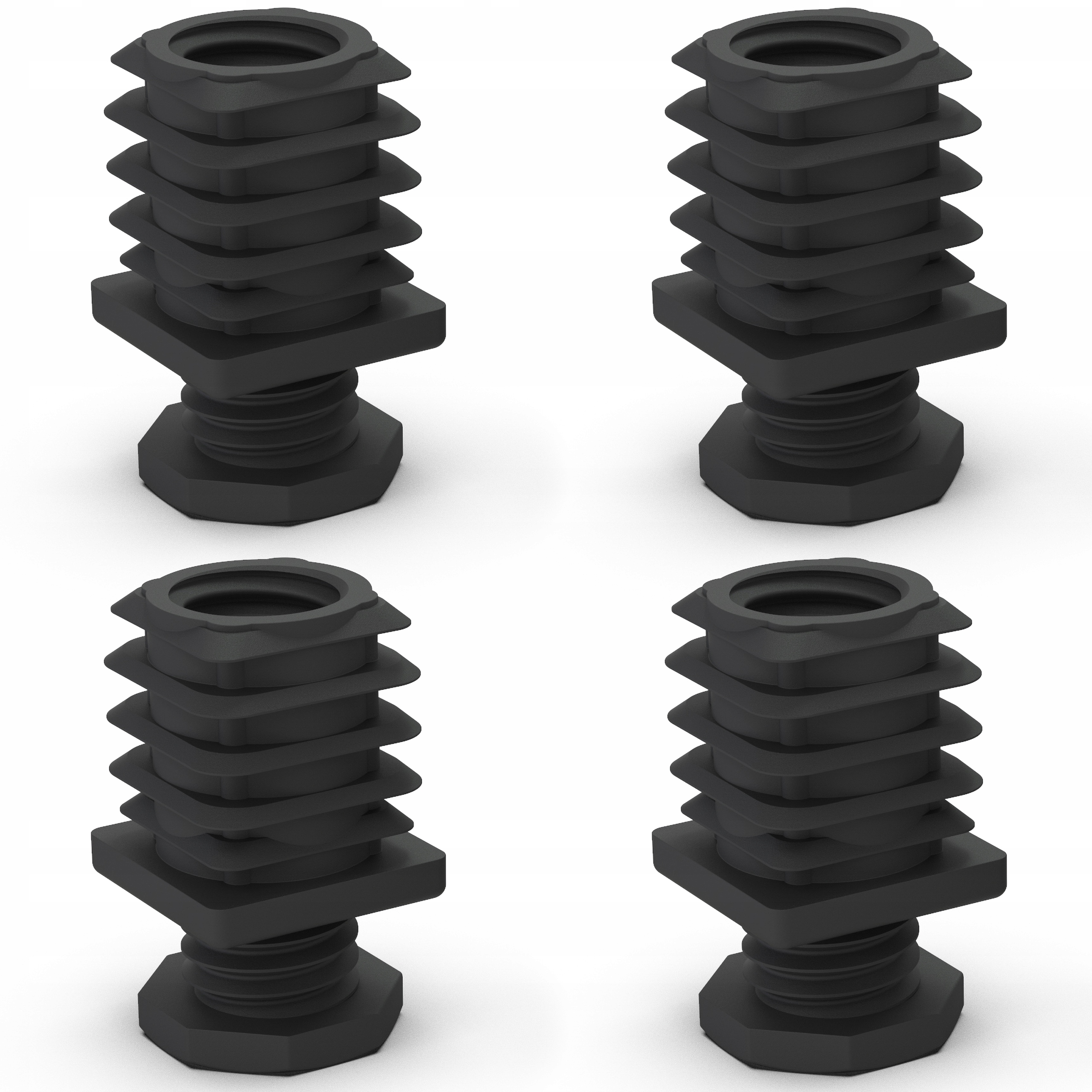 Stopka regulowana Backer do profili 30x30 mm czarna 4szt • Cena, Opinie ...