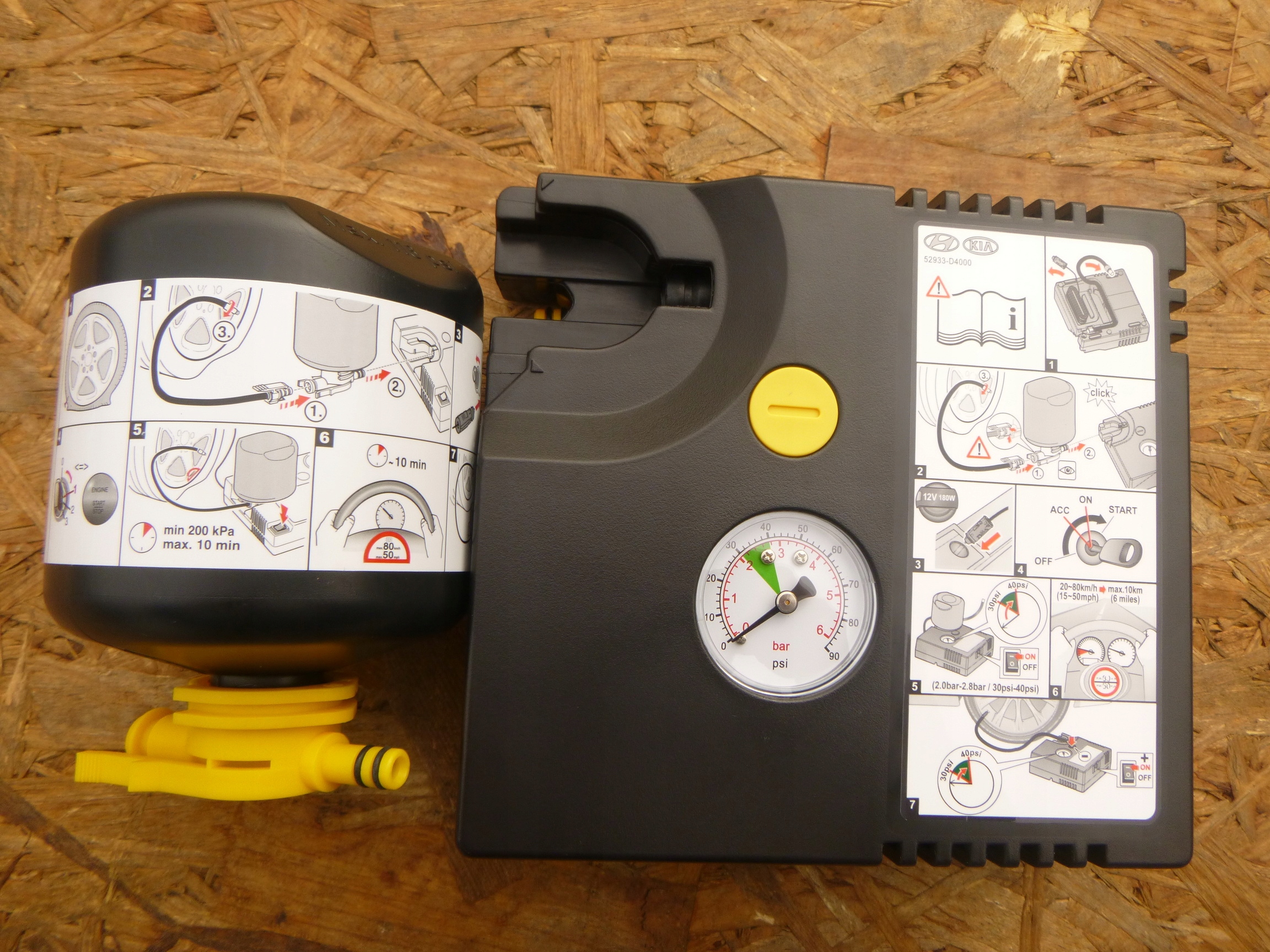 KIA HYUNDAI SPORTAGE CEED PROCEED KOMPRESOR ZESTAW NAPRAWCZY KOŁA OPONY 52933-D4000 za 250 zł z ...