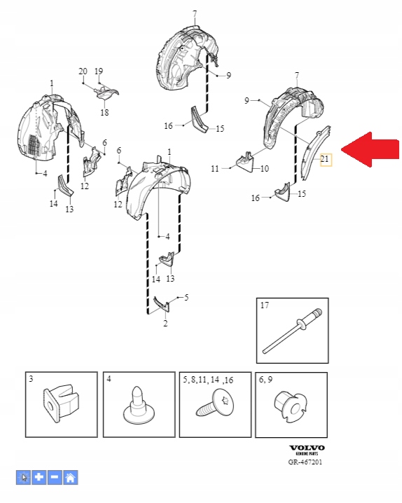 Zestaw nakładek tył Volvo XC60 (18-) OE 32288517 32288517 za 145 zł z ...