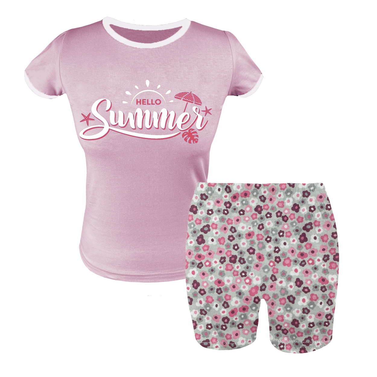 DETSKÉ BAVLNENÉ PYŽAMO PRE DIEVČATKO LETBIA S KRÁTKYM RUKÁVOM RUŽOVÉ 98 ...