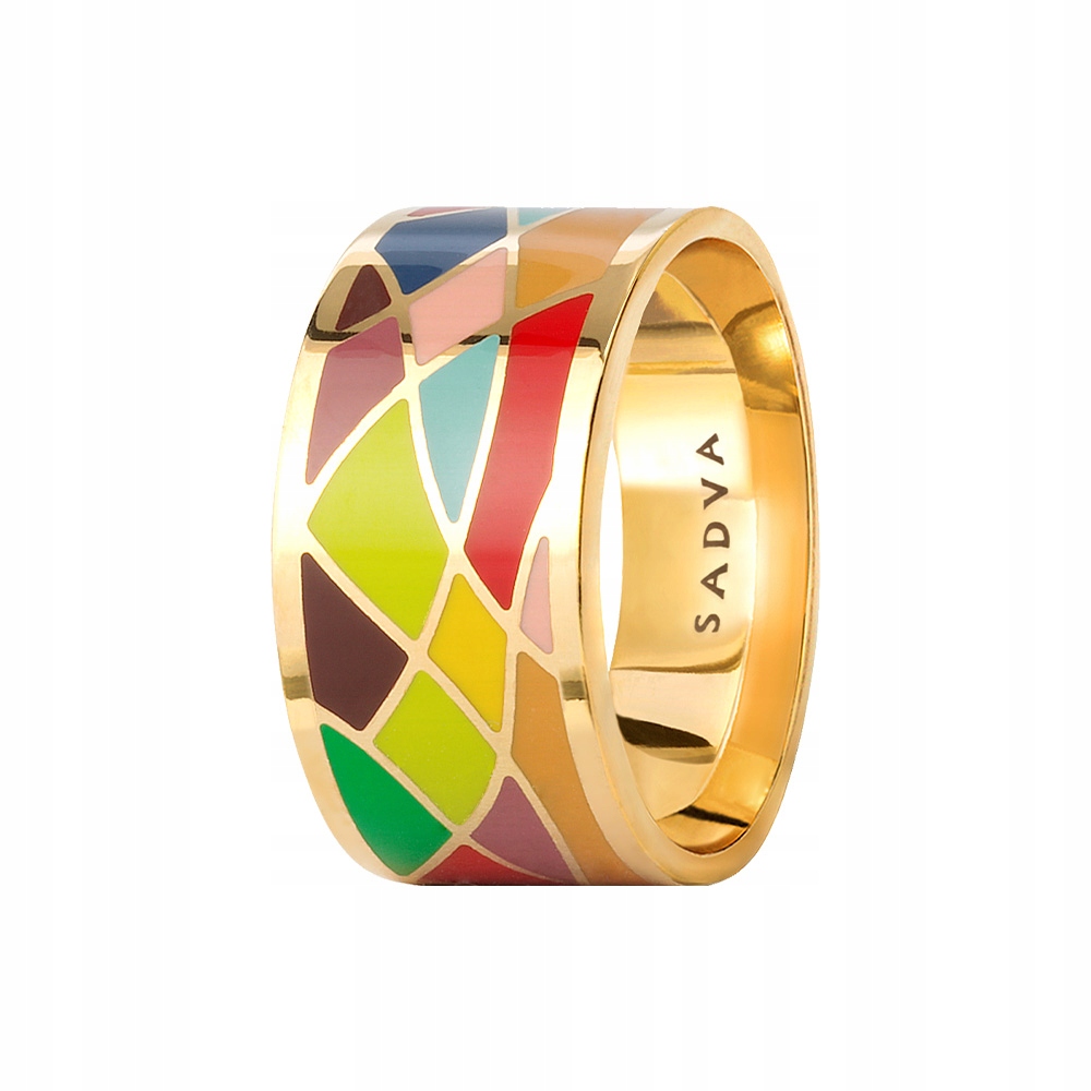 Pierścionek stal szlach emalia Geo Color 25 SADVA • Cena, Opinie ...