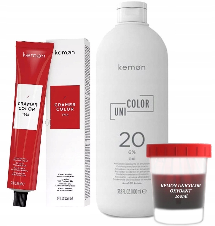 KEMON CRAMER COLOR farba 100 ml + OXYDANT 100 ml (8020936046196) • Cena ...