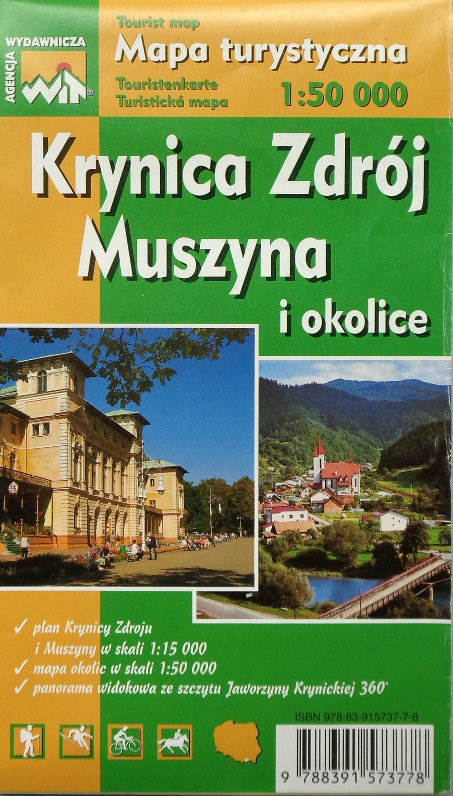 Krynica-Zdrój Muszyna i okolice mapa plany miast. Praca zbiorowa • Cena ...