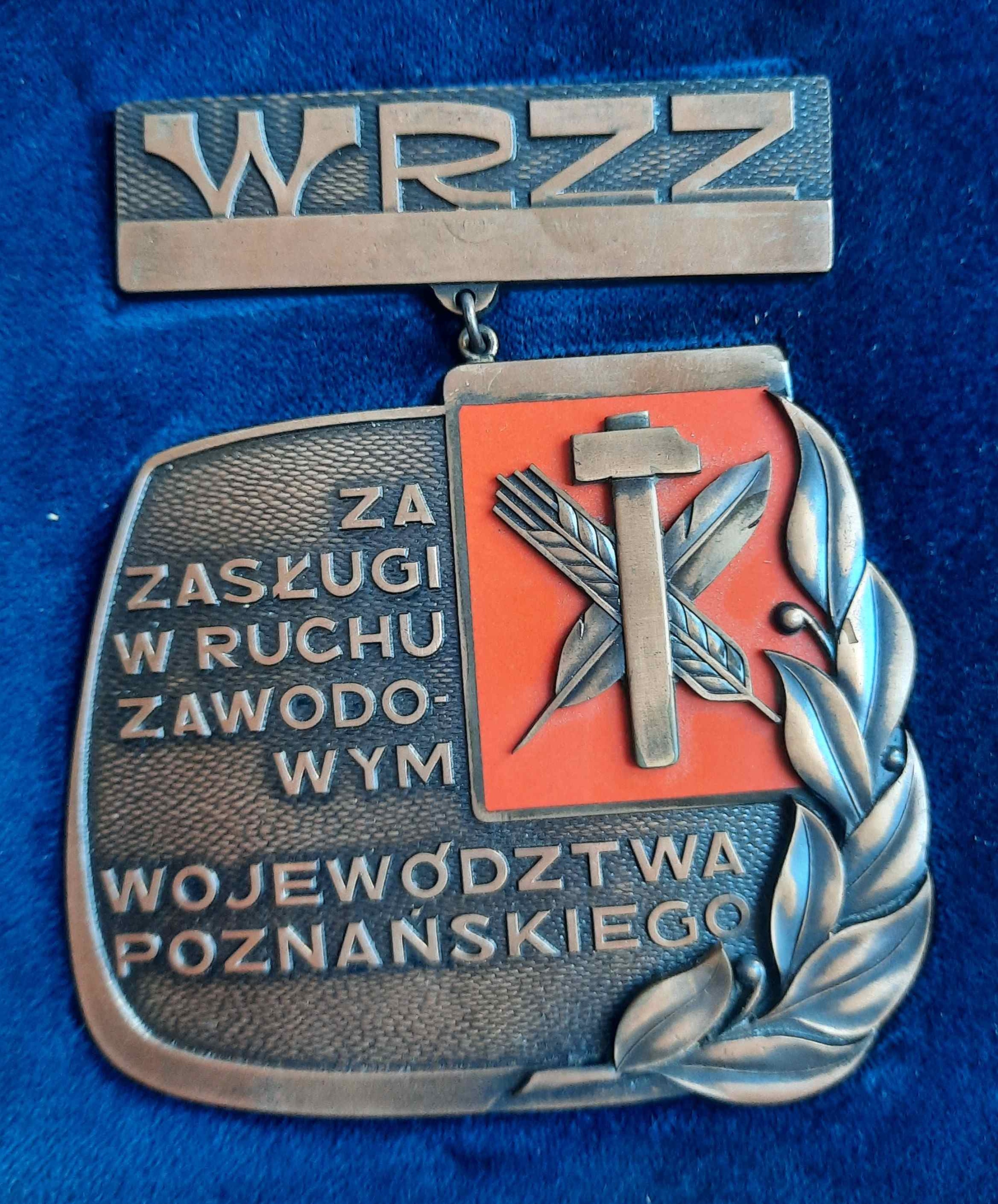MEDAL ZA ZASŁUGI W RUCHU ZAWODOWYM WOJEWÓDZTWA POZNAŃSKIEGO WRZZ PRL ...