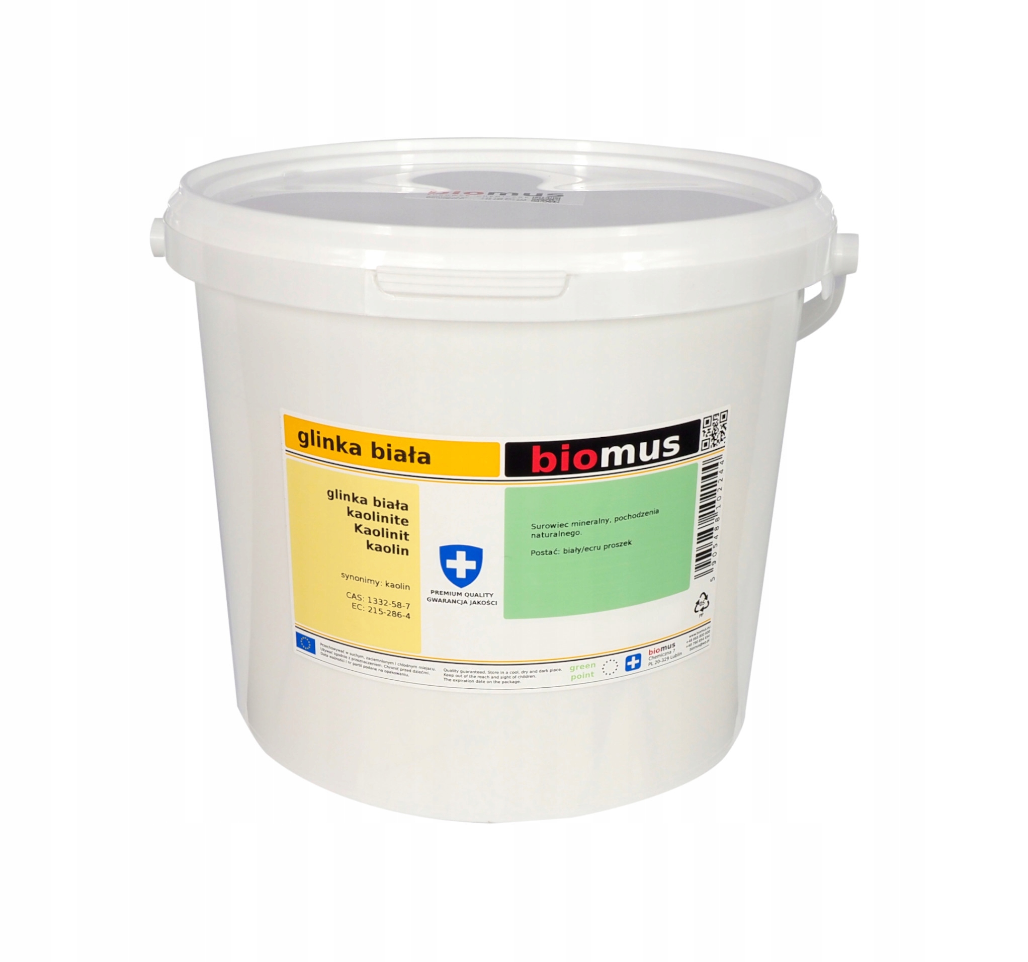 Glinka biała 1 kg BIOMUS kaolin (5905488102206) • Cena, Opinie ...
