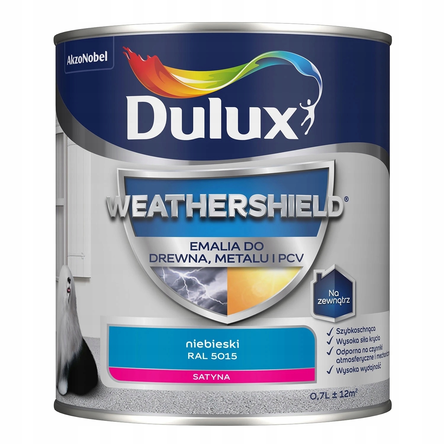 Dulux Weathershield EMALIA DO DREWNA, METALU I PCV 0,7L RAL 5015 ...
