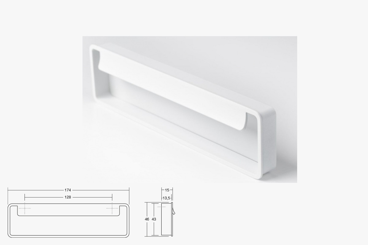 Uchwyt meblowy VIEFE 0542 FOLD 128mm biały mat (8436531806750) • Cena ...