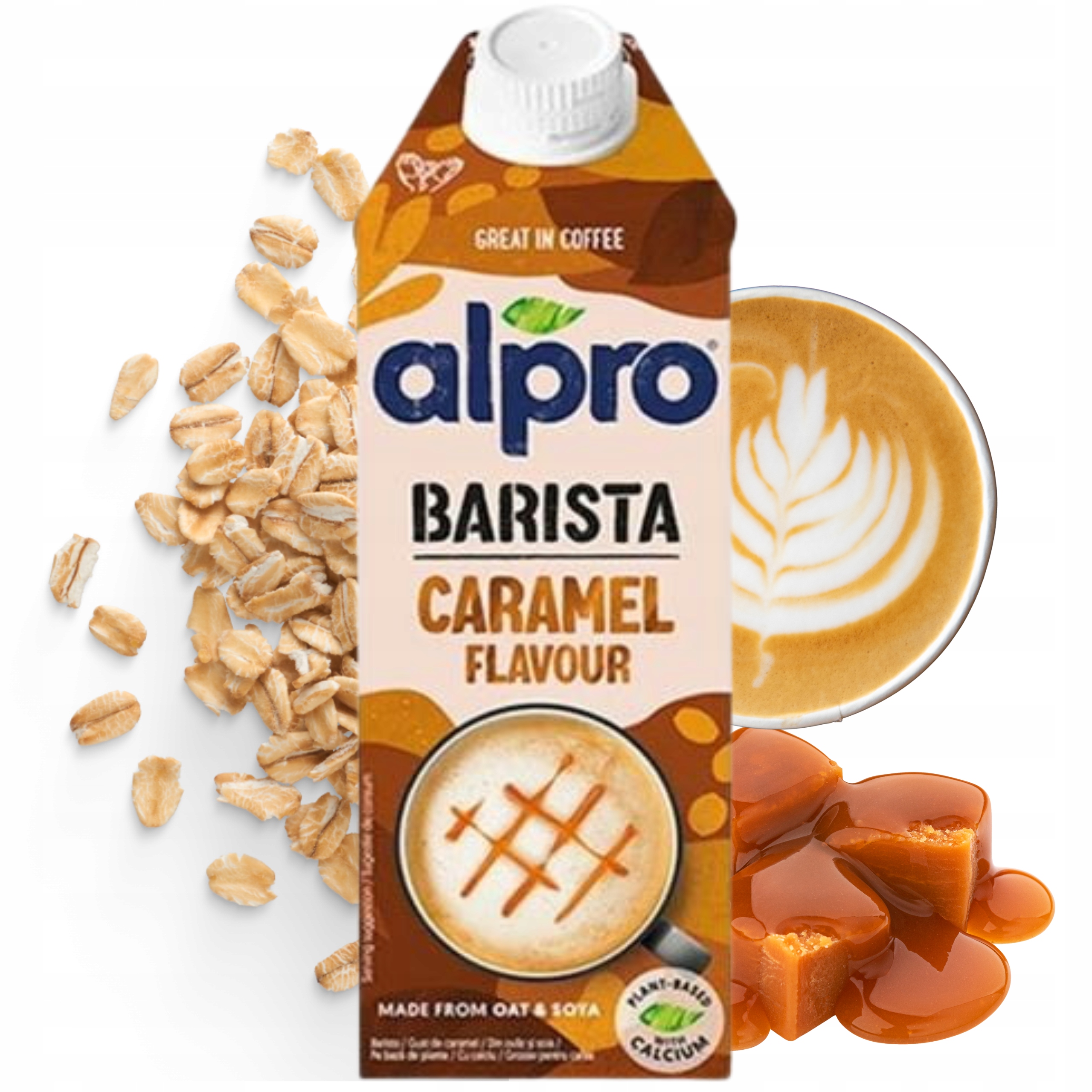 Alpro Barista Napój owsiano-sojowy o smaku karmelowym 750 ml ...
