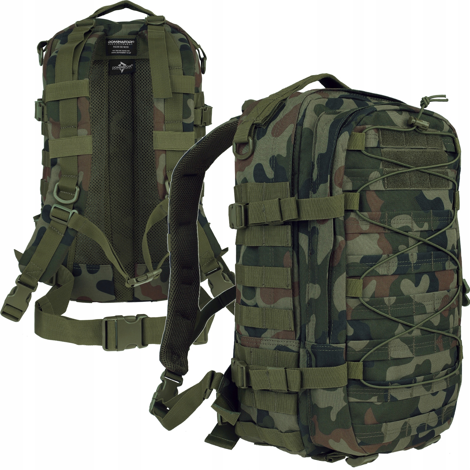 PLECAK WOJSKOWY TAKTYCZNY DOMINATOR EDC MOLLE MORO PL WOODLAND wz.93 30L - 5905101224810 ...