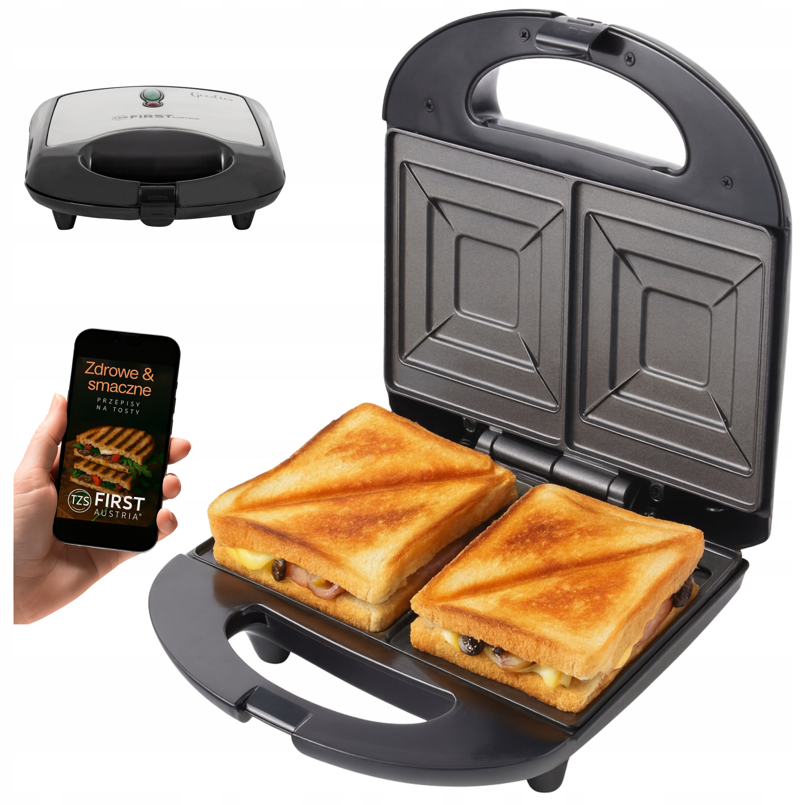 Opiekacz First Austria 5337-6 srebrny/szary 700 W - Sklep, Opinie, Cena ...