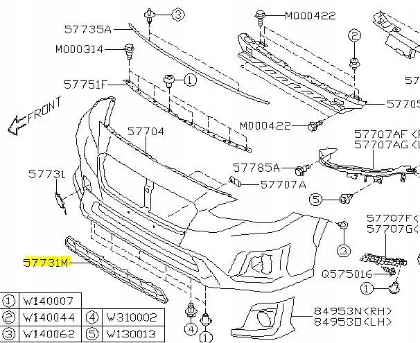 KRATKA ZDERZAKA PRZÓD SUBARU XV ORYGINAŁ 2017- za 180.00PLN z ŁÓDŹ ...