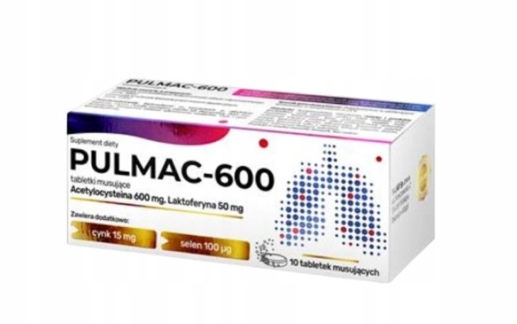 Pulmac-600 Cynk Selen Odporność 10tab. musujących S-Lab (5900741963433 ...