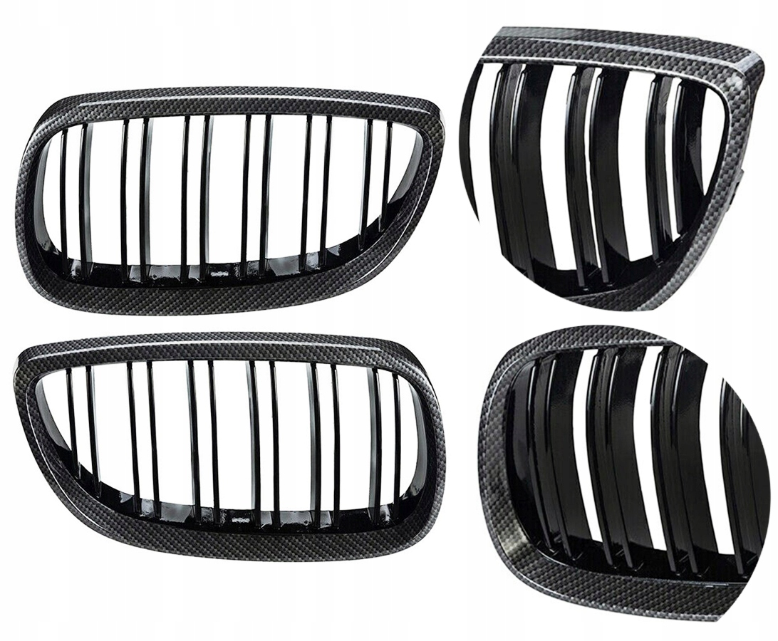 189CD NERKI W GRILL ATRAPY CZARNY MATT DUAL dla BMW E92 E93 2D 2006 ...