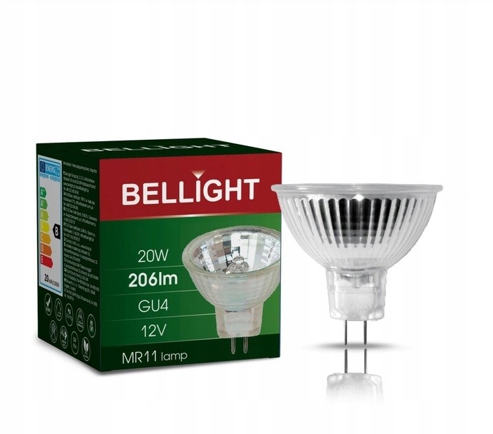 Żarówka Żarnik Halogenowa Halogen Reflektor MR11 GU4 12V 206lm 20W 35mm ... Żarówka Żarnik Halogenowa Halogen Reflektor MR11 GU4 12V 206lm 20W 35mm ...