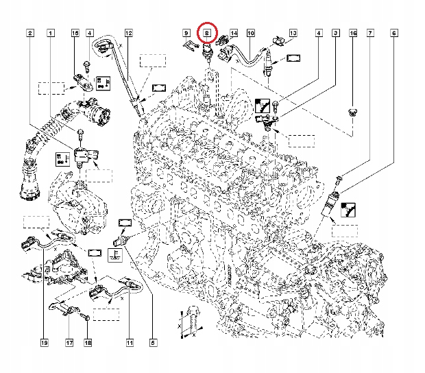 22365 00QAK 22365 00QAK - ДАТЧИК ДАВЛЕНИЯ ВЫХЛОПНЫХ ГАЗОВ RENAULT ...