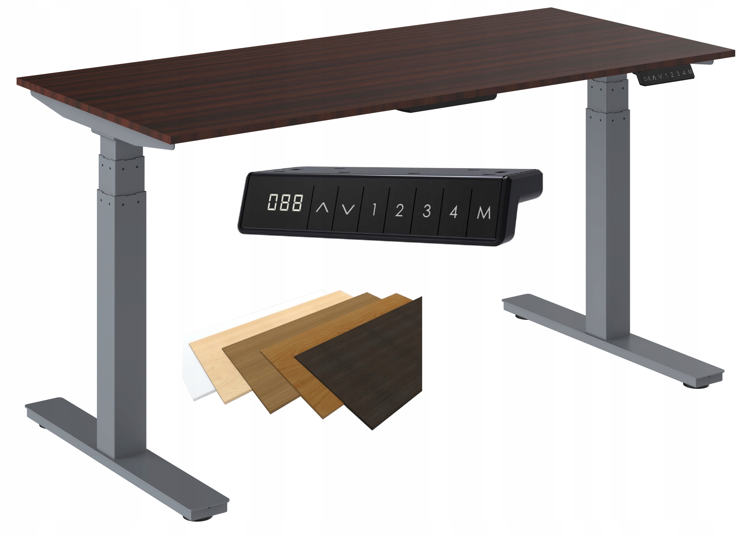 Biurko regulowane elektrycznie 140x80 ALU 120kg (inny) • Cena, Opinie ...