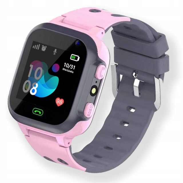 Smartwatch dla dzieci Q16 Lokalizator LBS + Karta SIM - Różowy ...