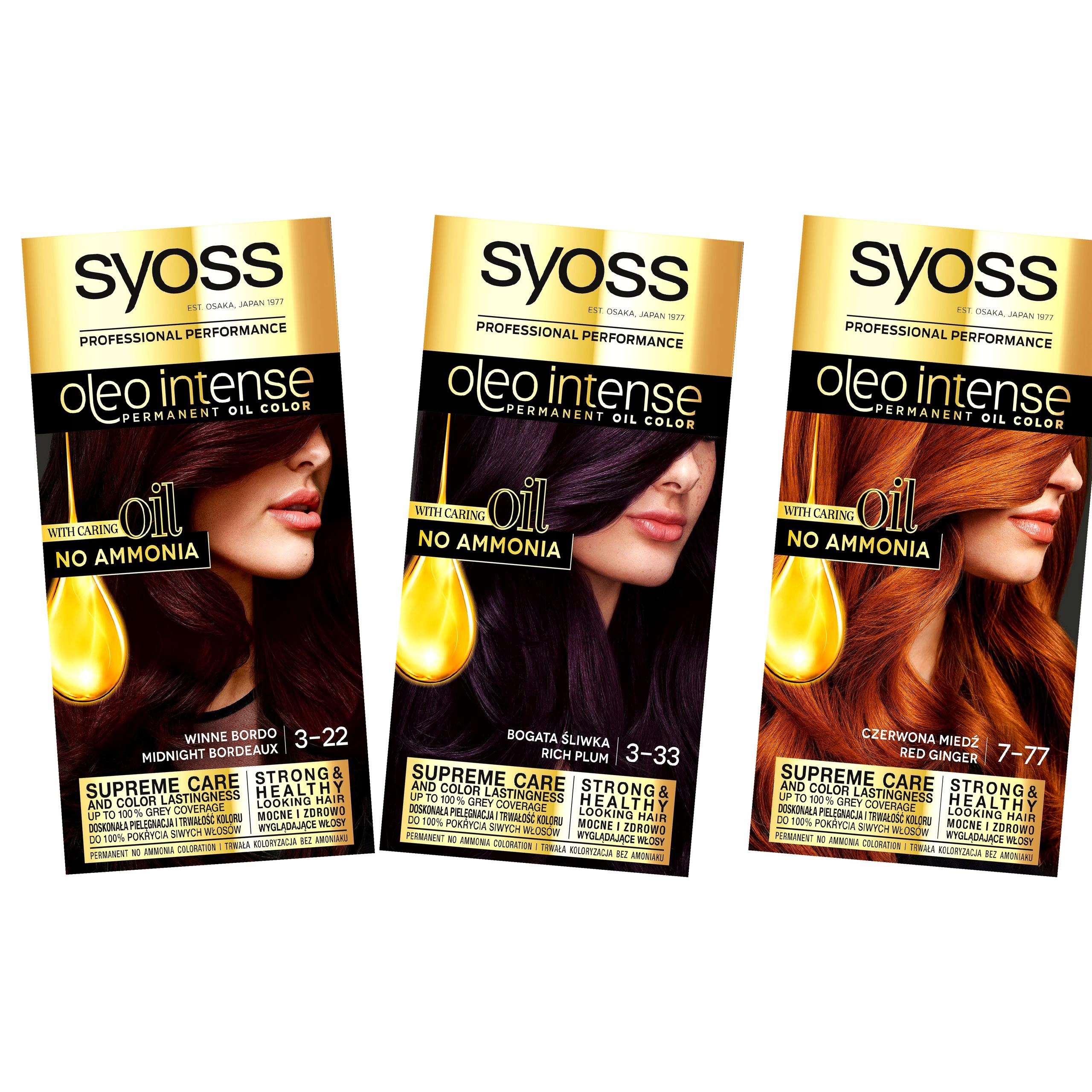 FARBA DO WŁOSÓW Syoss Oleo Intense - Intensywna Koloryzacja i Ochrona ...
