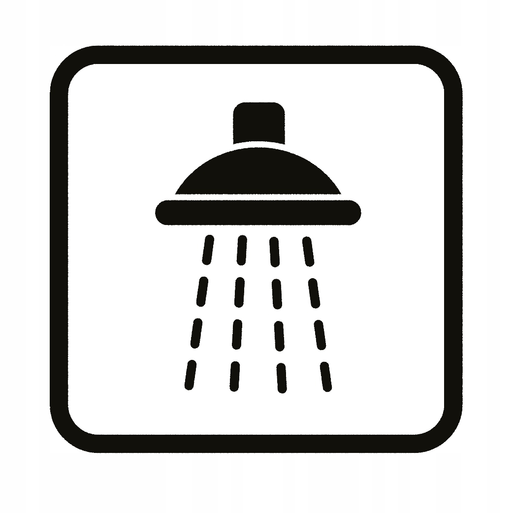 Samolepka na WC, sprchu, BOZP, informační piktogram 10x10 cm - Allegro