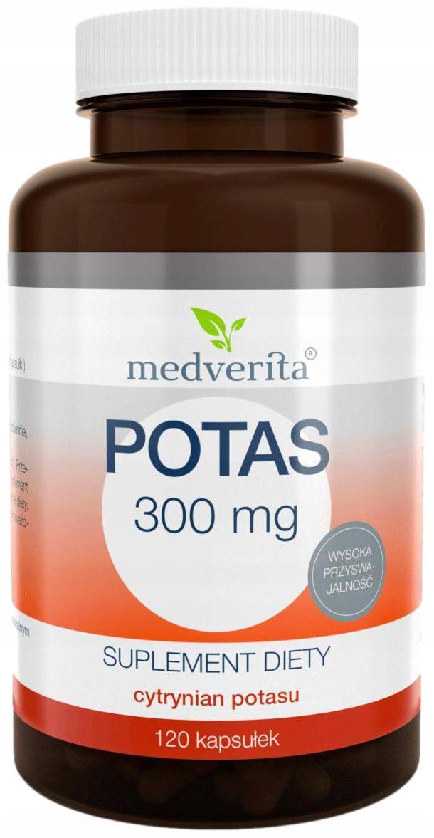 MEDVERITA Potas Cytrynian Potasu 300mg 120K 12000410222 - Allegro.pl