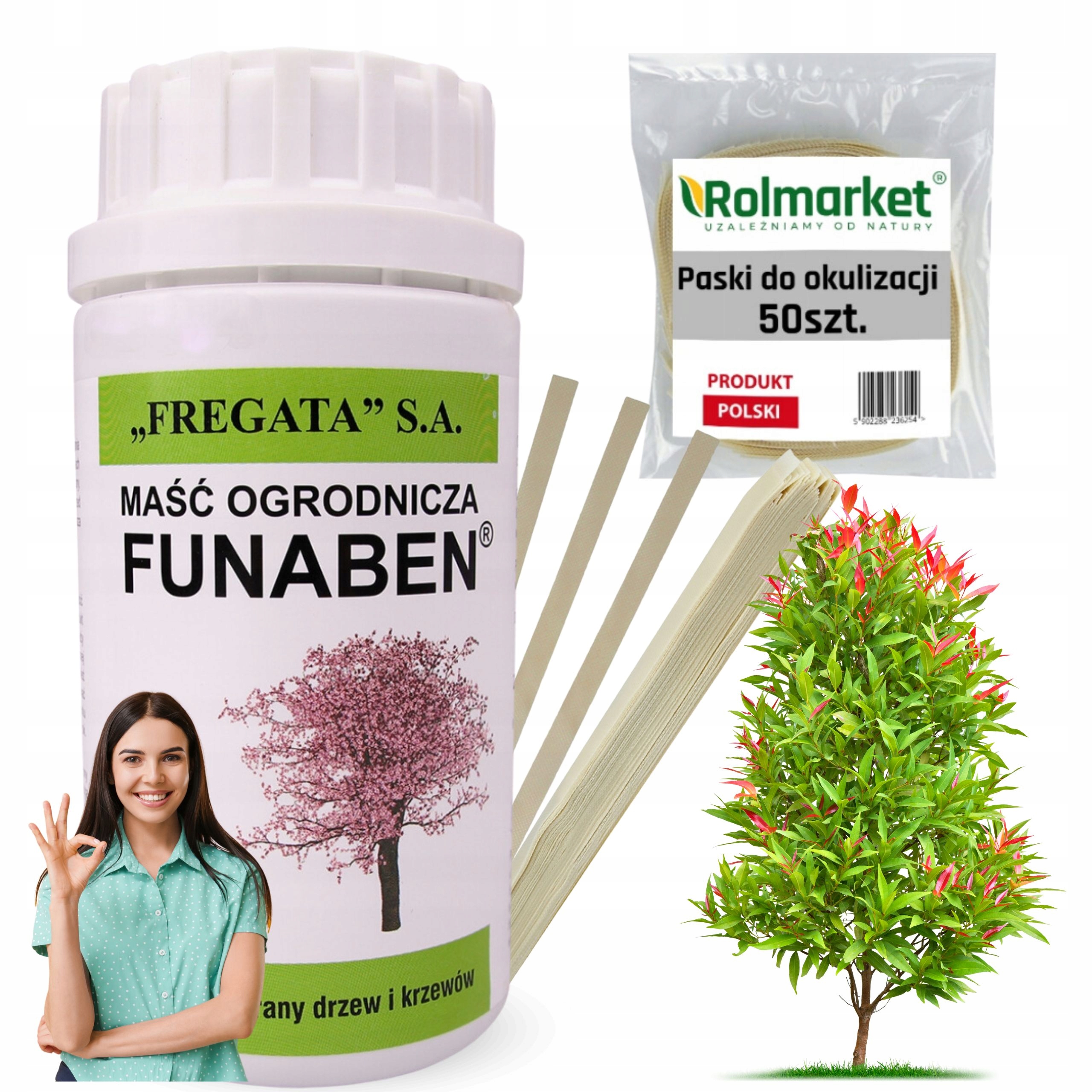 MAŚĆ PASTA FUNABEN GRZYBOBÓJCZA 250g OGRODNICZA DO DRZEW KRZEWÓW PASKI ...